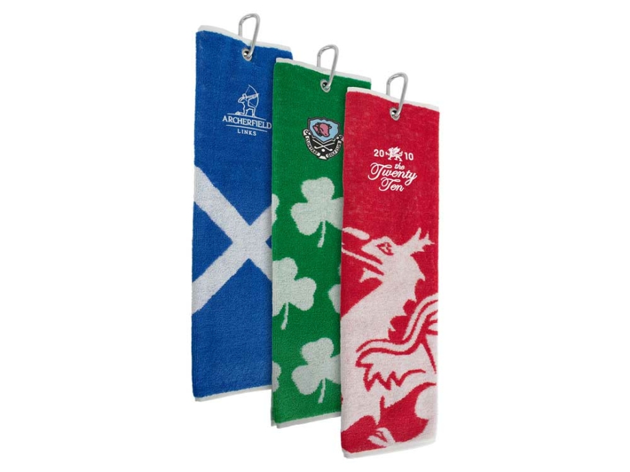 Custom printed personalised logo golf towels